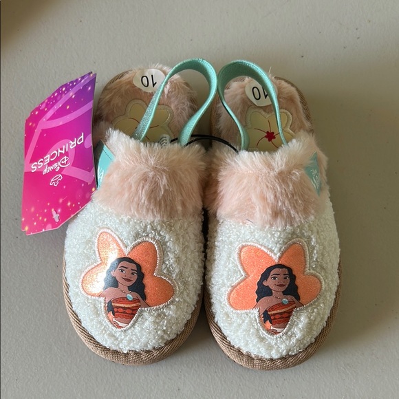 Disney | Shoes | Moana Kids Slippers White And Orange | Poshmark